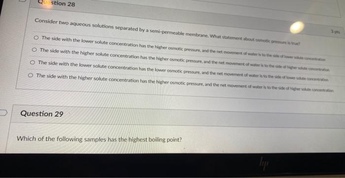 Solved Consider two aqueous solutions separated by a | Chegg.com