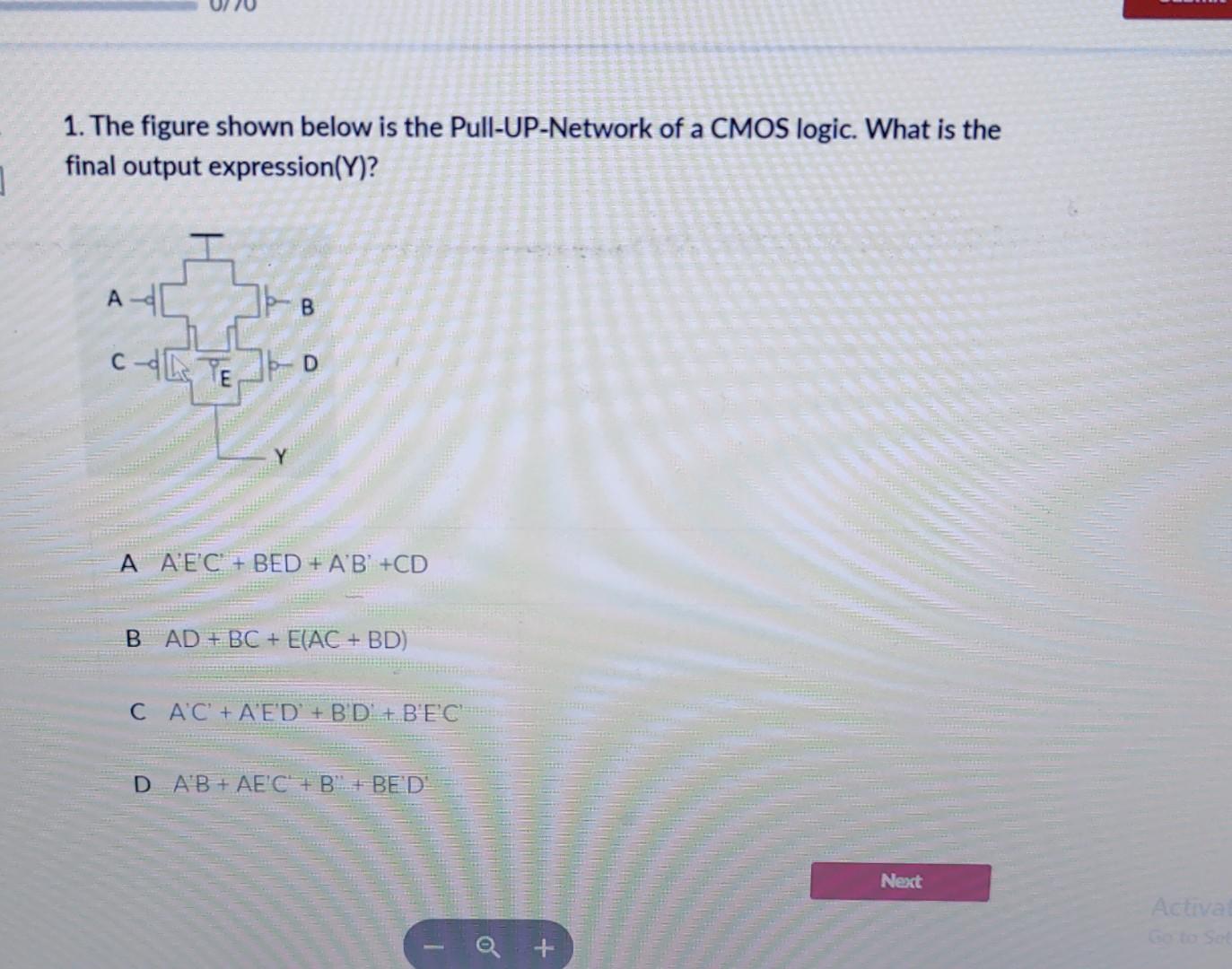 Solved 1. The figure shown below is the Pull-UP-Network of a | Chegg.com