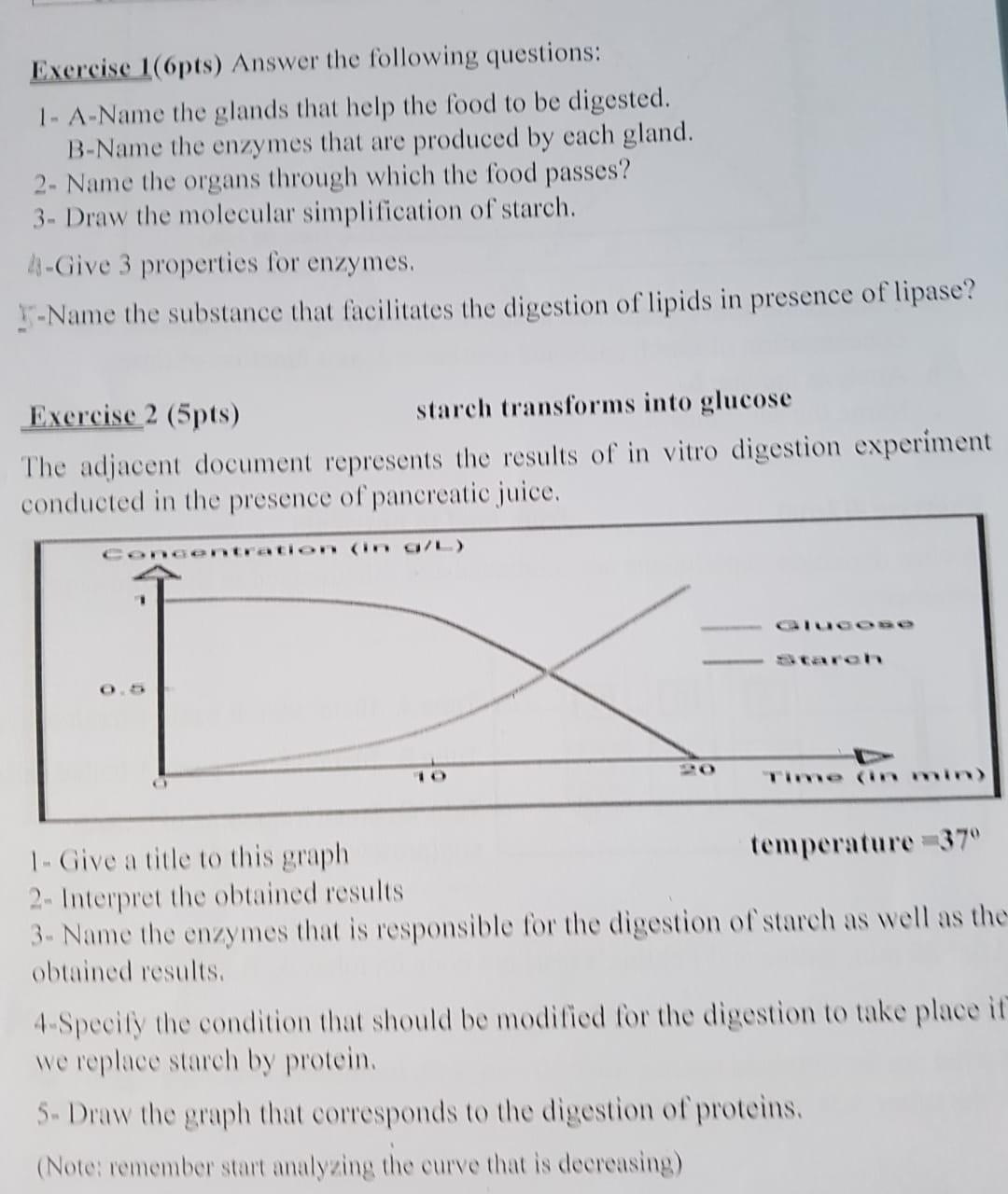 Solved Exercise 1(6pts) Answer the following questions: | Chegg.com