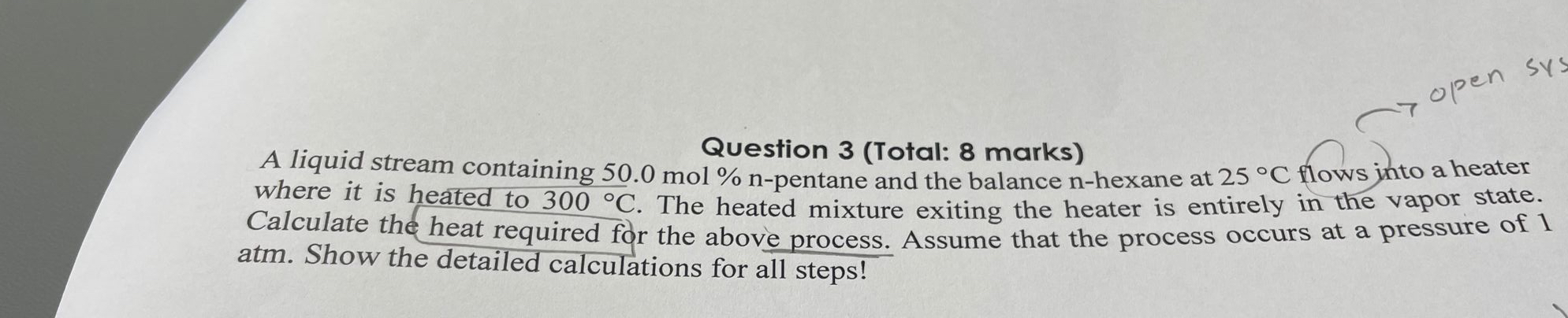 Solved Question 3 (Total: 8 ﻿marks)A liquid stream | Chegg.com