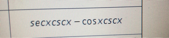 Solved seCXCSCX - COS XCSCX | Chegg.com