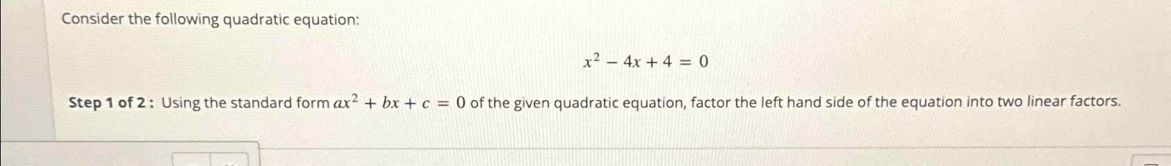 Solved Consider the following quadratic | Chegg.com
