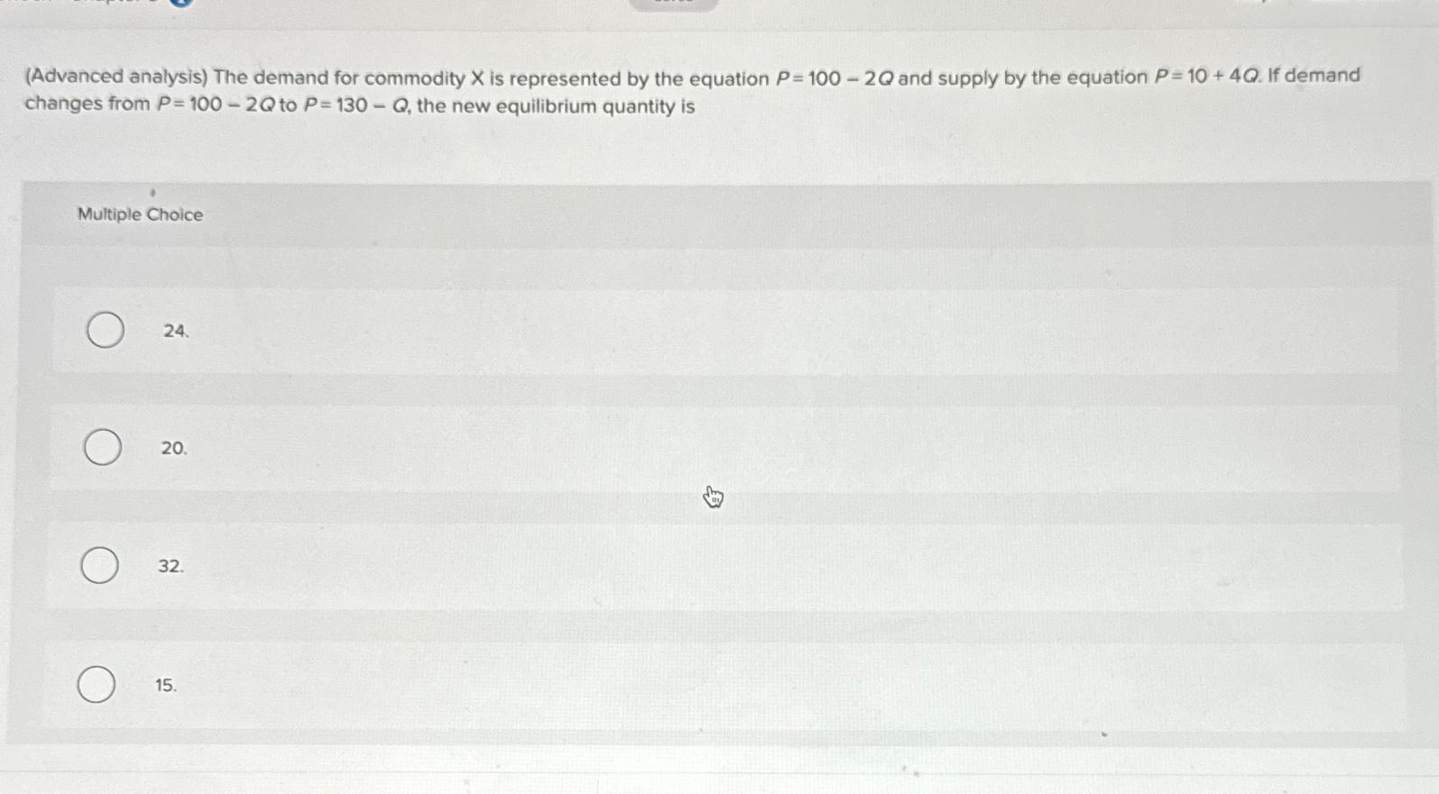 Solved (Advanced analysis) ﻿The demand for commodity x ﻿is | Chegg.com