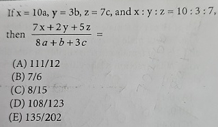 Solved If x=10a,y=3b,z=7c, ﻿and x:y:z=10:3:7, ﻿then | Chegg.com
