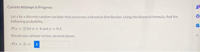 Solved Let x be a discrete random variable that possesses a | Chegg.com
