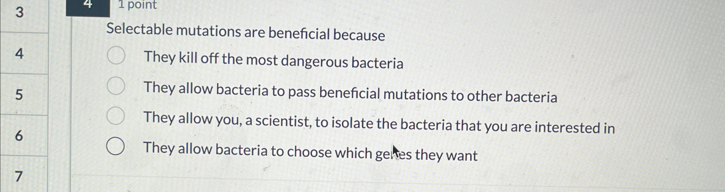 Solved 341 ﻿pointSelectable mutations are beneficial | Chegg.com
