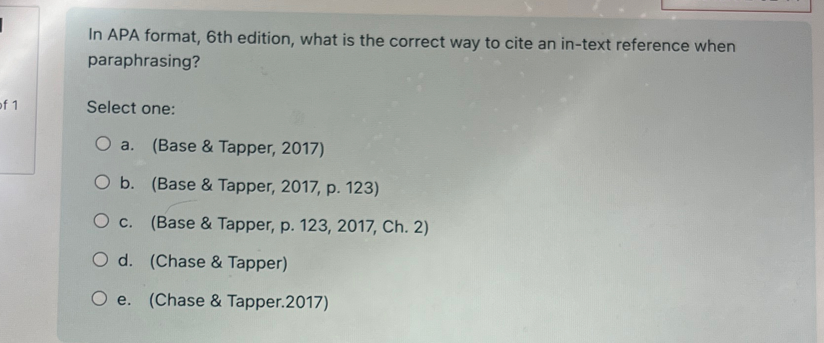 Solved In APA format, 6th edition, what is the correct way | Chegg.com