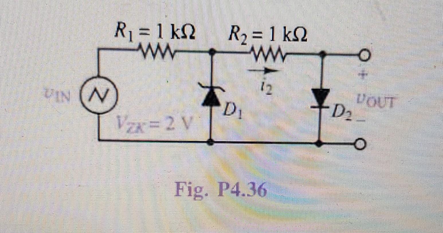 Solved Fig. P4.364.38 In the circuit of Fig. P4.36, plot the | Chegg.com