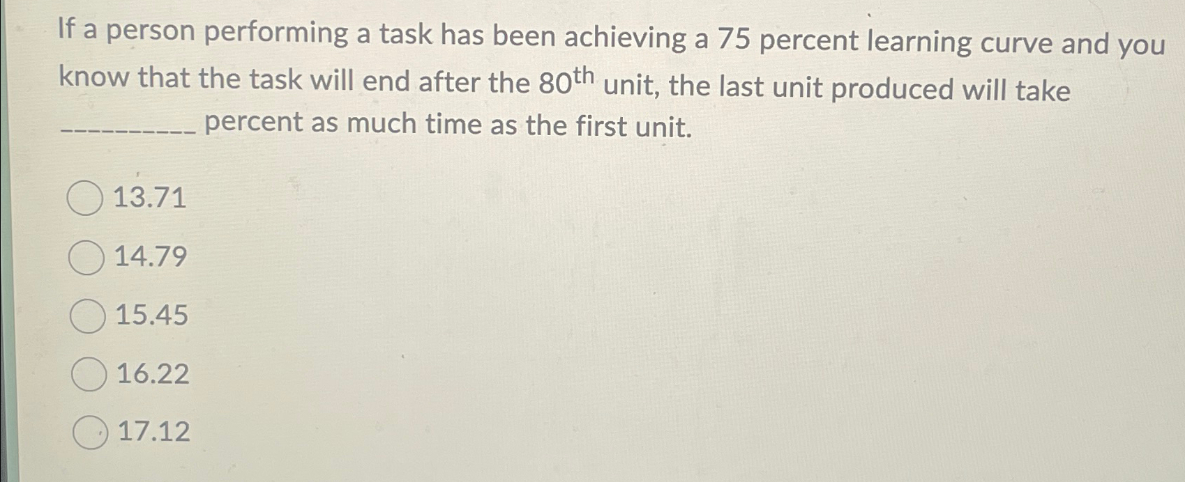 Solved If a person performing a task has been achieving a 75 | Chegg.com