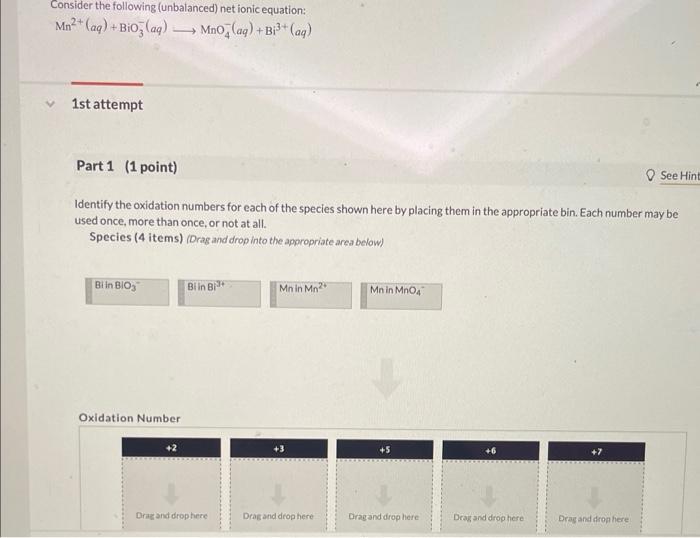 Solved Consider the following (unbalanced) net ionic | Chegg.com