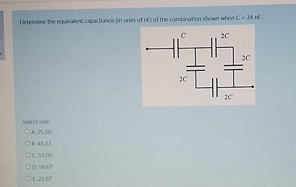 Solved Determine the equivalent capacitance (in units of nf) | Chegg.com