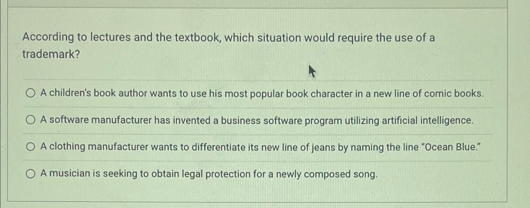 Solved According to lectures and the textbook, which | Chegg.com
