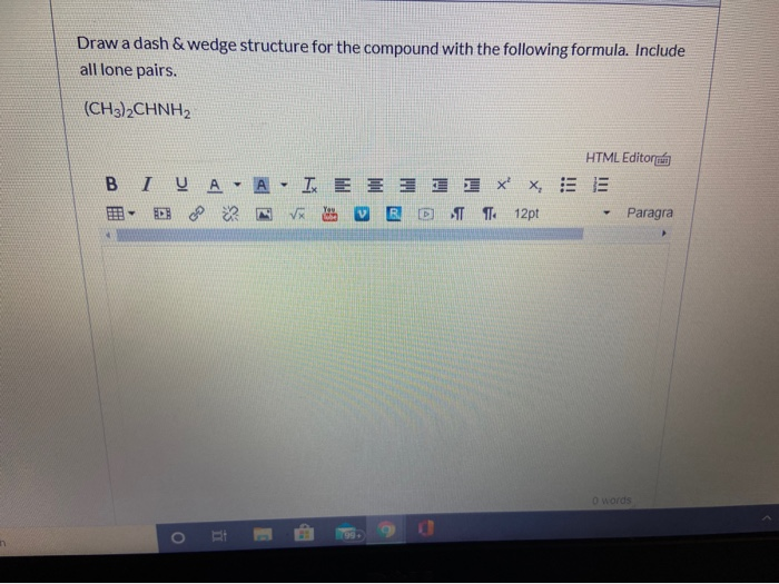 Solved Draw a dash & wedge structure for the compound with | Chegg.com