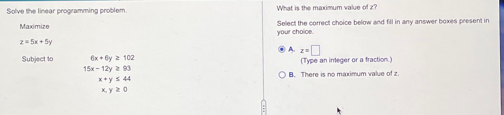 Solved Solve the linear programming | Chegg.com