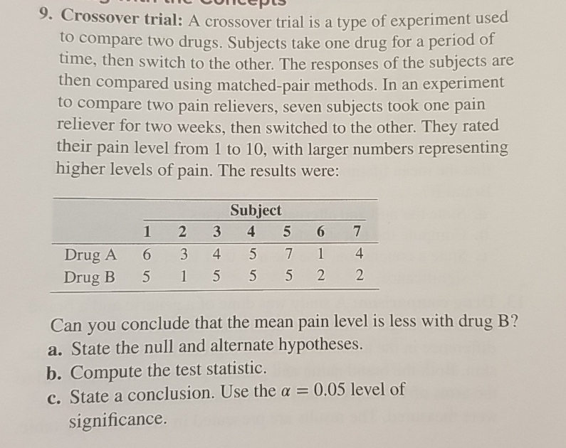 Solved Crossover trial: A crossover trial is a type of | Chegg.com