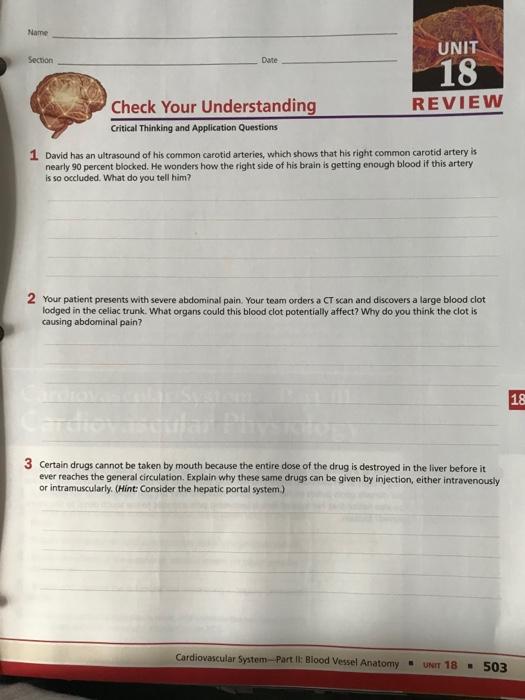 Solved Name Section Date UNIT 18 Check Your Understanding | Chegg.com