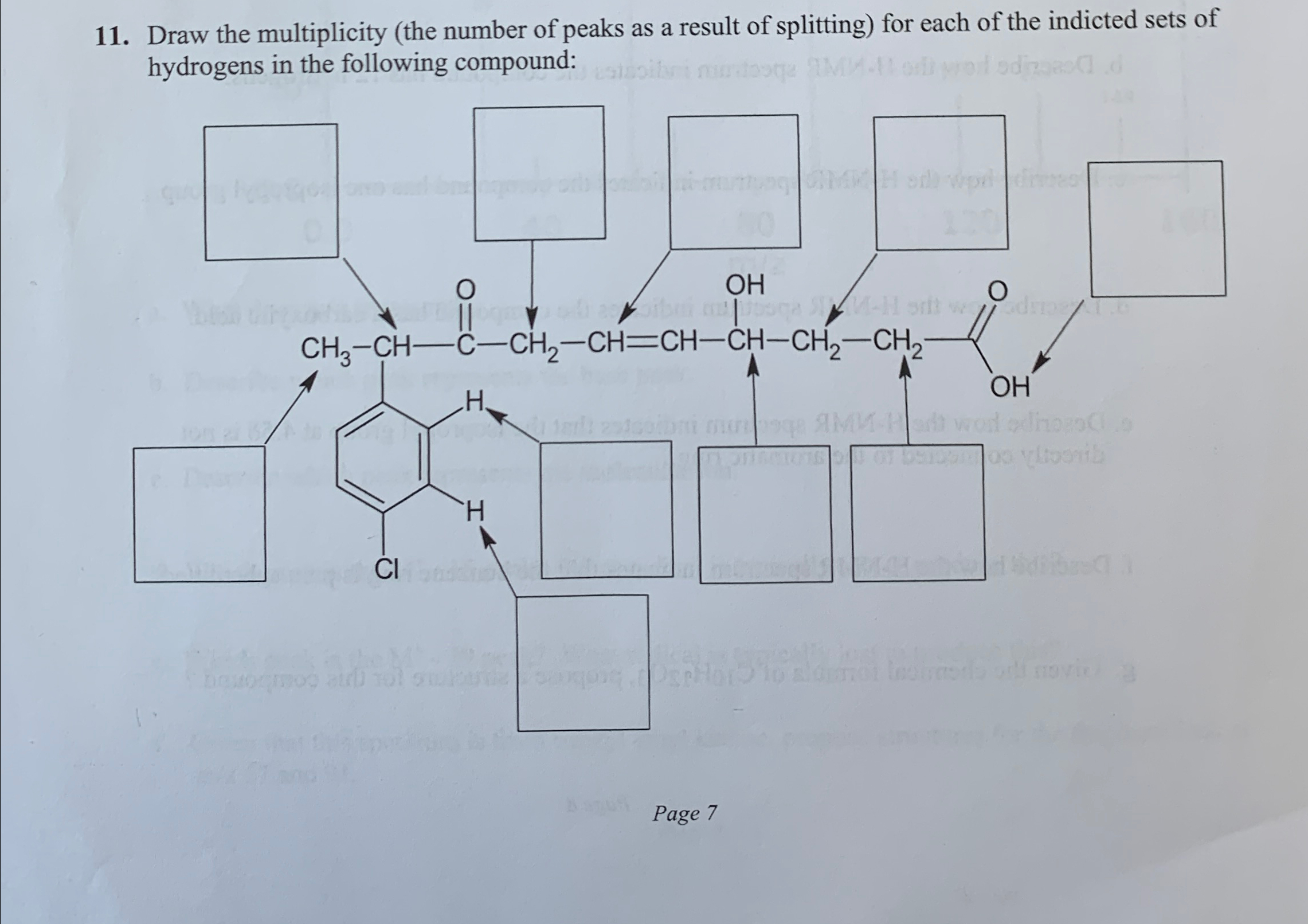 Solved Draw the multiplicity (the number of peaks as a | Chegg.com