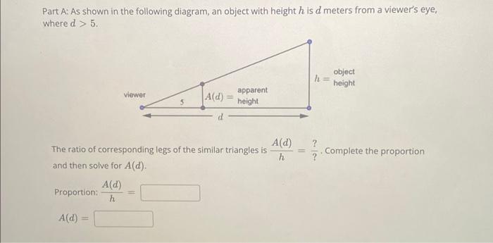 Solved Part A: As shown in the following diagram, an object | Chegg.com