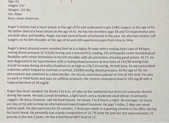 Solved develop an 8 week exercise prescription plan using | Chegg.com