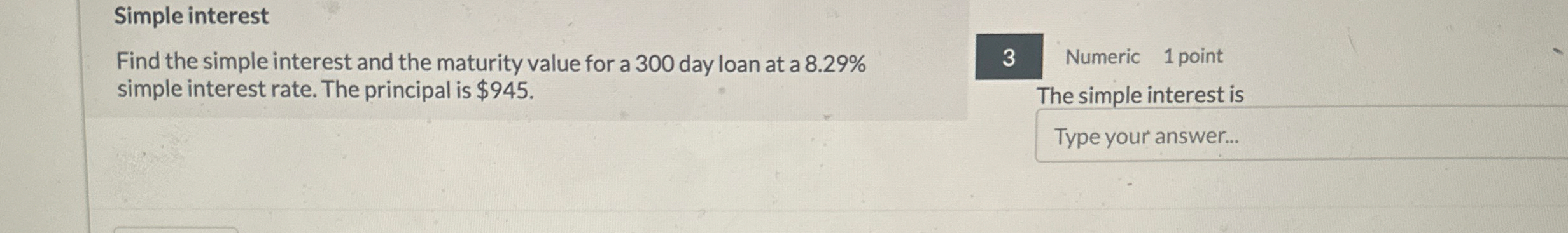 Solved Simple interestFind the simple interest and the | Chegg.com