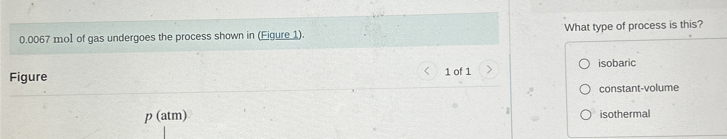 Solved 0.0067mol of gas undergoes the process shown in | Chegg.com