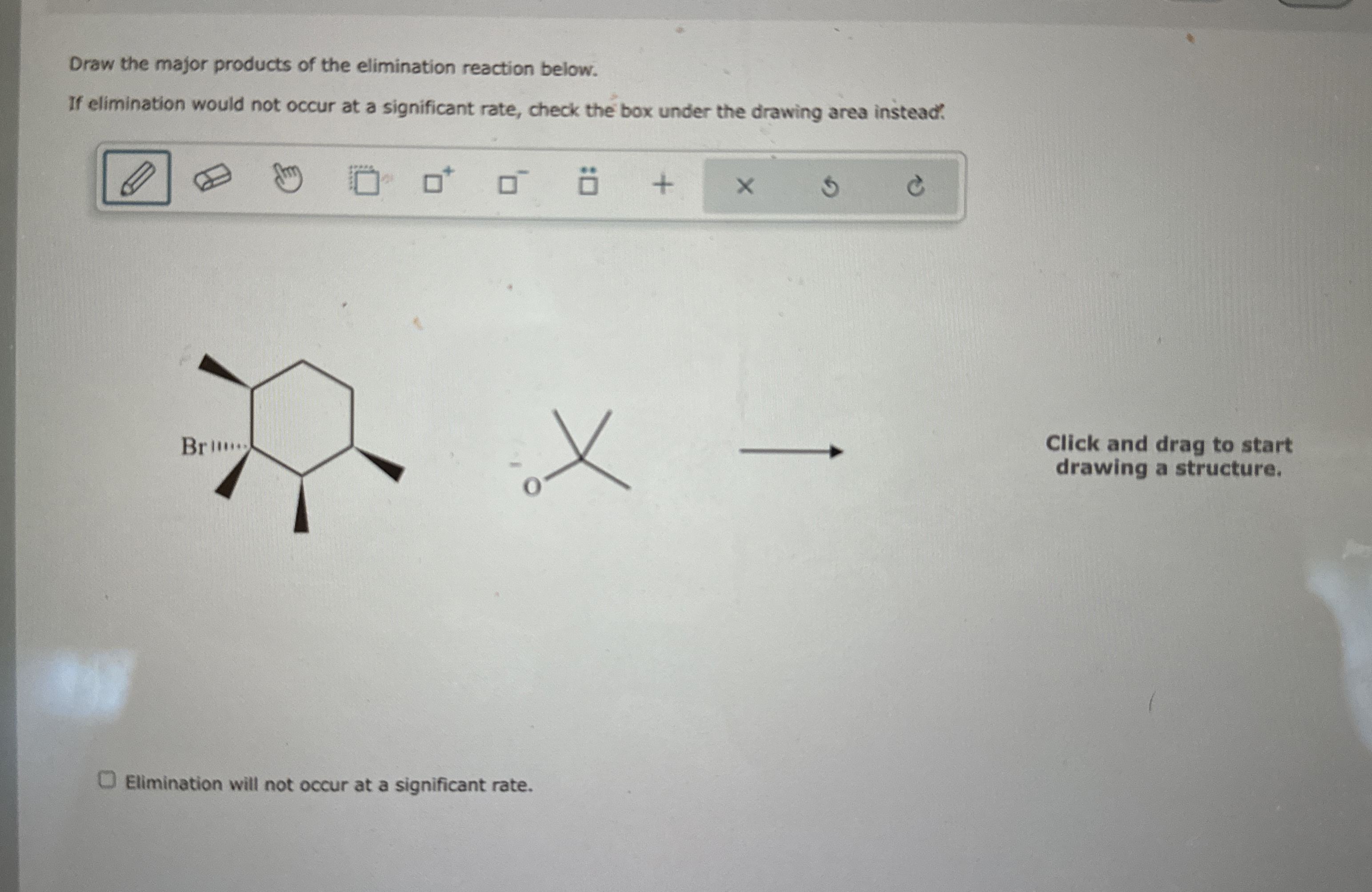 [Solved]: Draw the major products of the elimination reactio