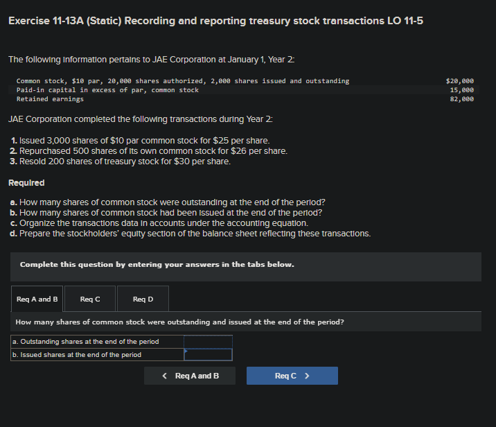 Solved by an EXPERT Exercise 11-13A (Static) ﻿Recording and reporting | Chegg.com