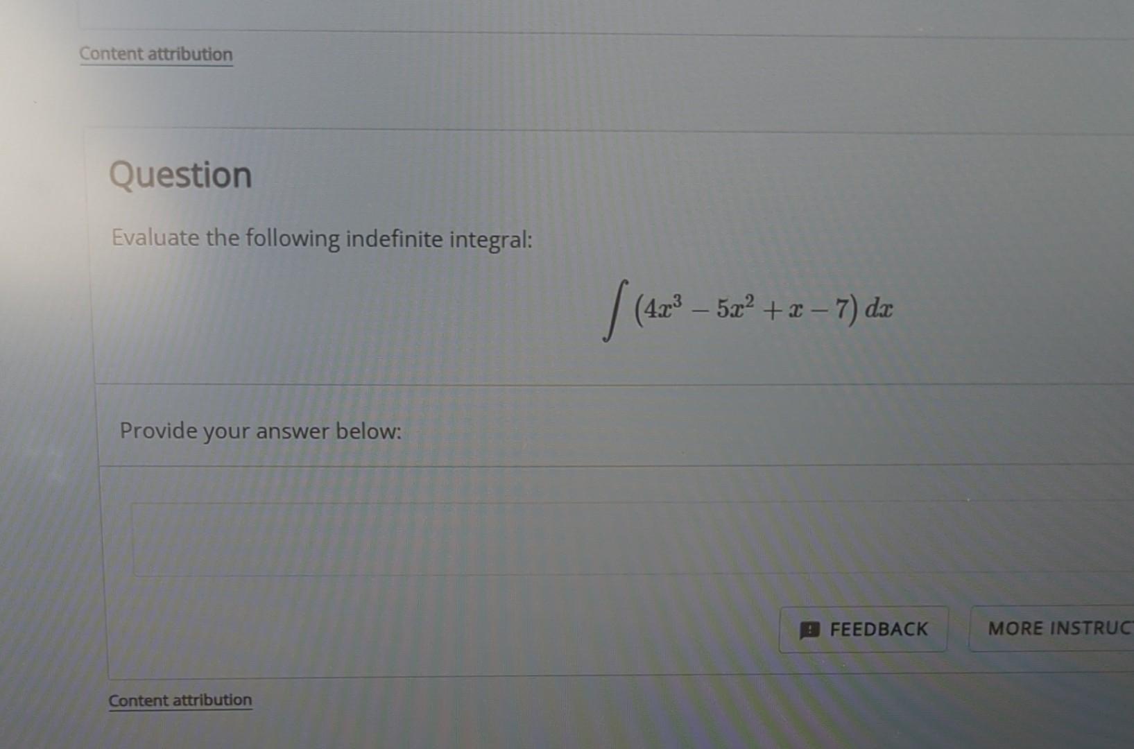 Solved Evaluate the following indefinite integral: | Chegg.com