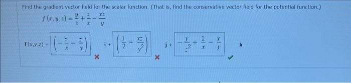 Solved Find The Gradient Vector Field For The Scalar 1726