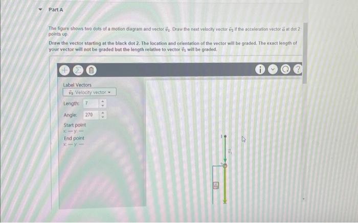 Solved The figure shows two dots of a motion diagram and | Chegg.com