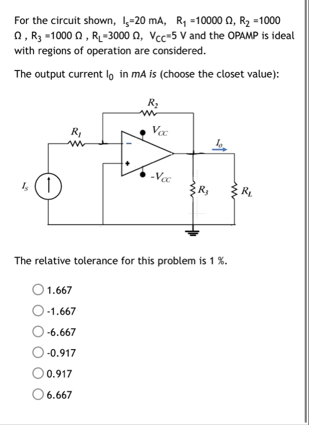 Solved For the circuit shown, | Chegg.com
