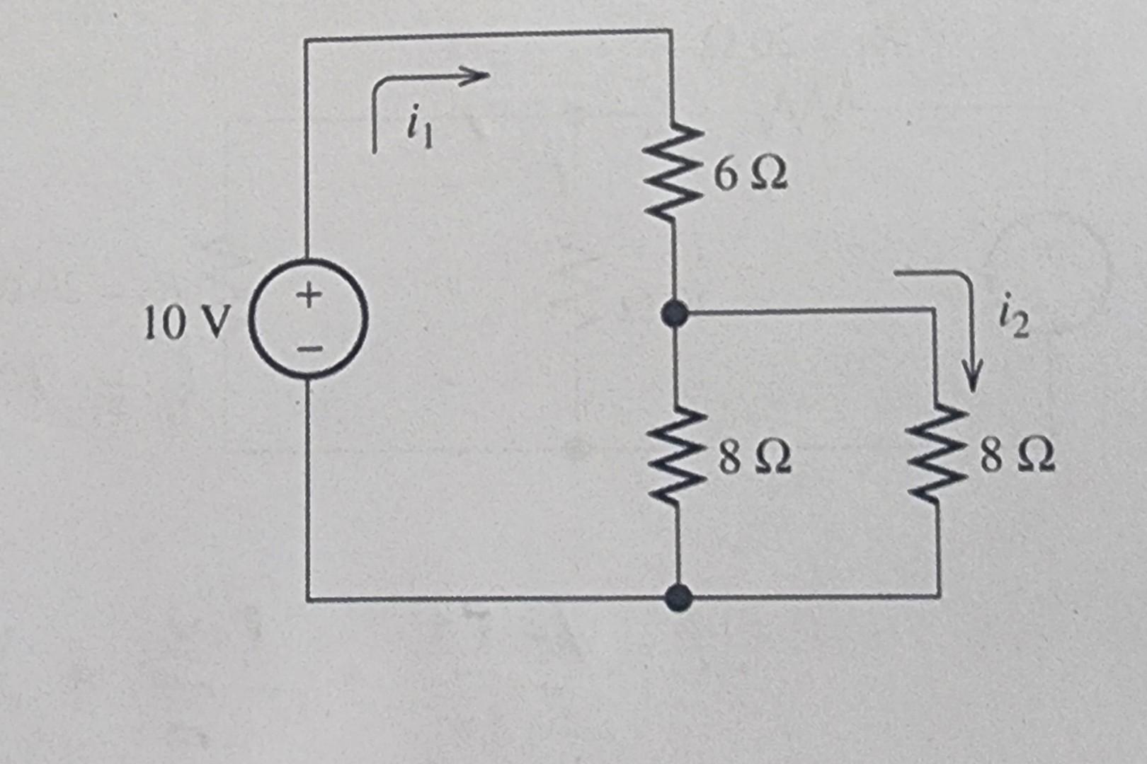 Solved find the current for i2 | Chegg.com
