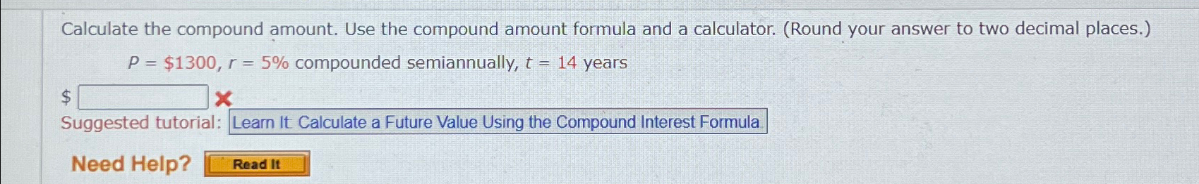 Solved Calculate the compound amount. Use the compound | Chegg.com