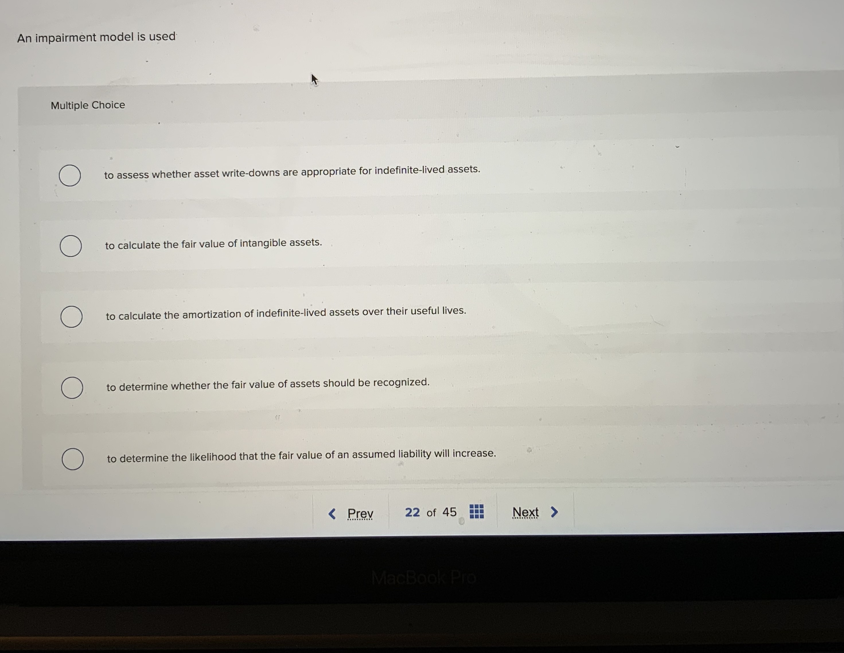 Solved Multiple Choiceto assess whether asset write-downs | Chegg.com