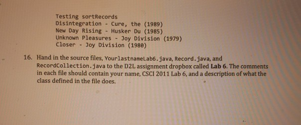 Solved CSCI 2011 - Lab 6 Learning Outcomes Use a partially | Chegg.com
