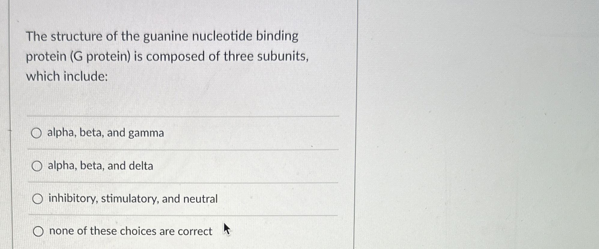 Solved The structure of the guanine nucleotide binding | Chegg.com