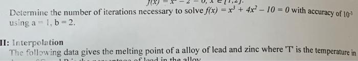 Solved Determine the number of iterations necessary to solve | Chegg.com