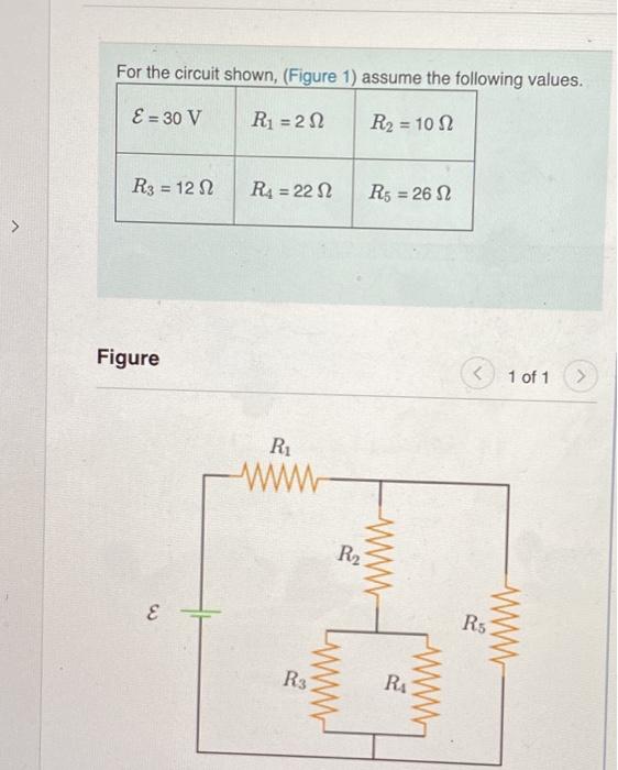 Solved For the circuit shown, (Figure 1) assume the | Chegg.com