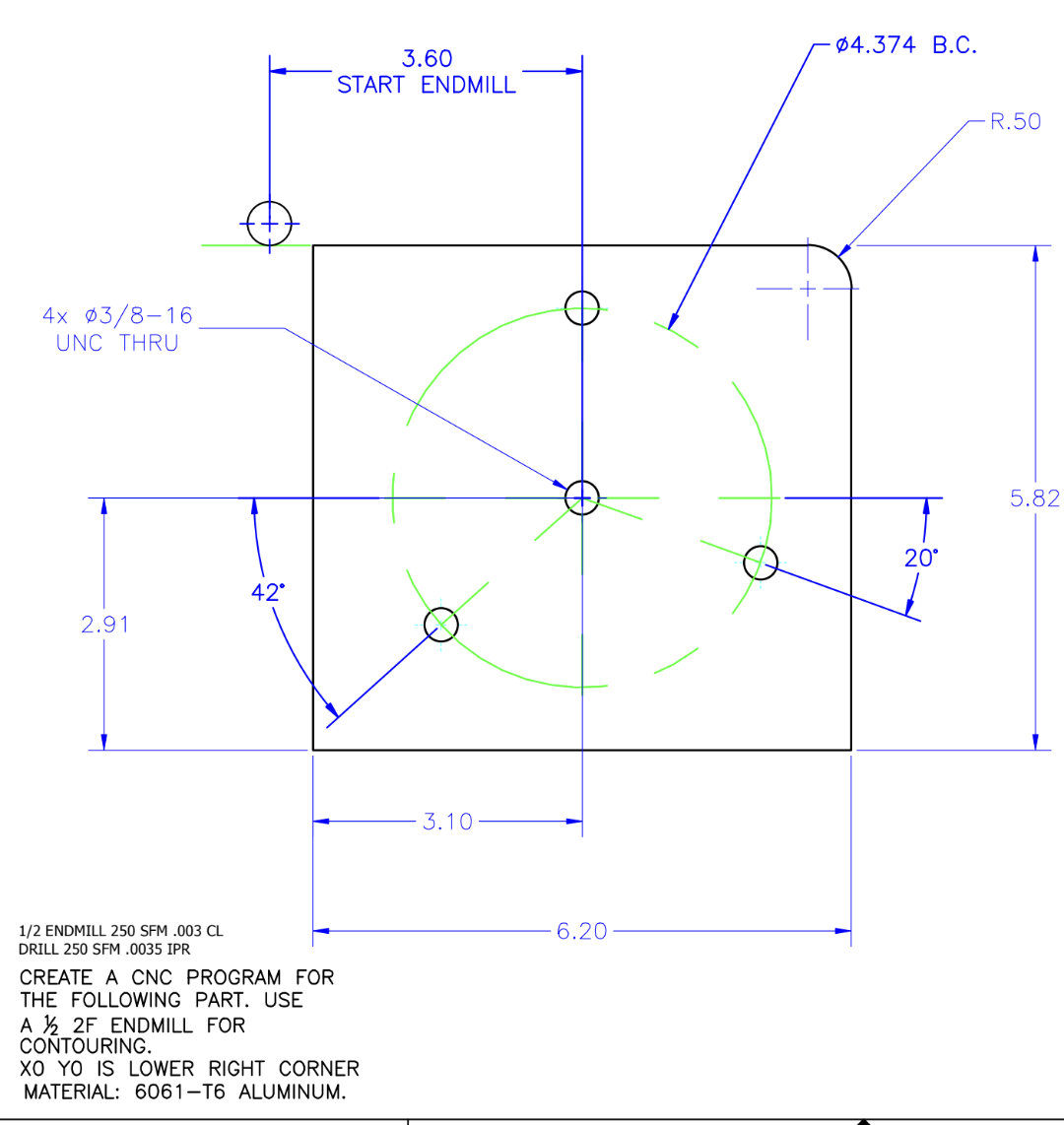 Solved four tools needed 1 step endmill for contour 2 spot | Chegg.com