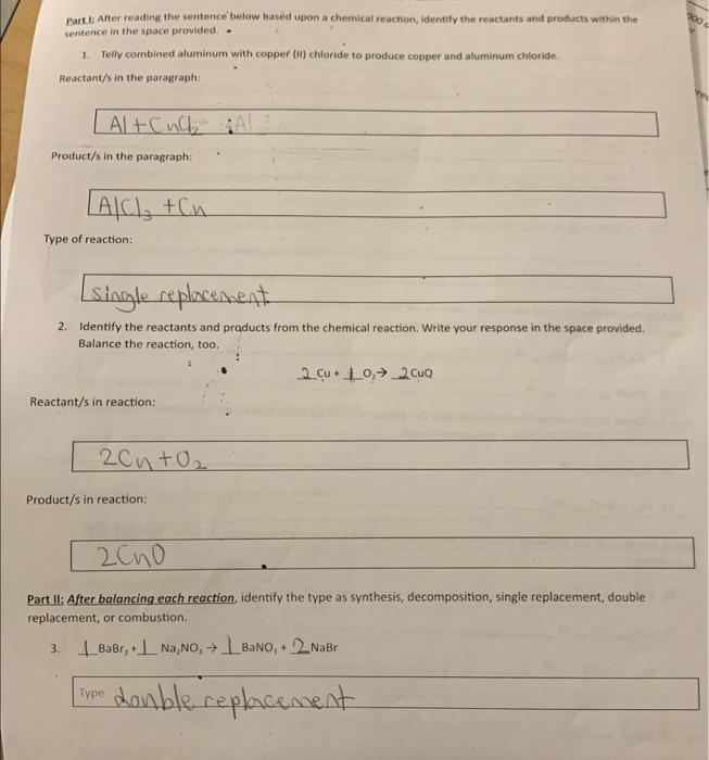 Solved Part 1: After readinut the sentence below based upon | Chegg.com