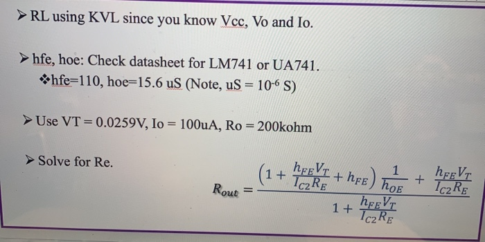 Solved Design Widlar current source . 100 UA Specifications | Chegg.com