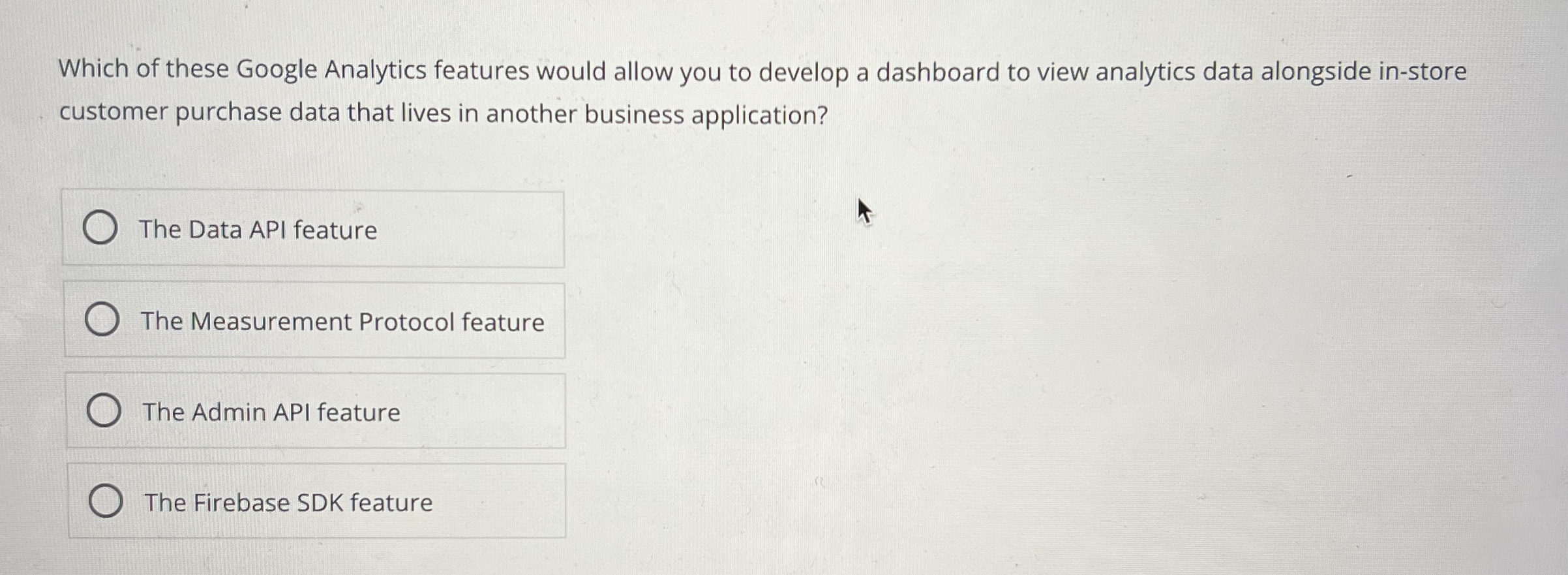 Solved Which of these Google Analytics features would allow | Chegg.com
