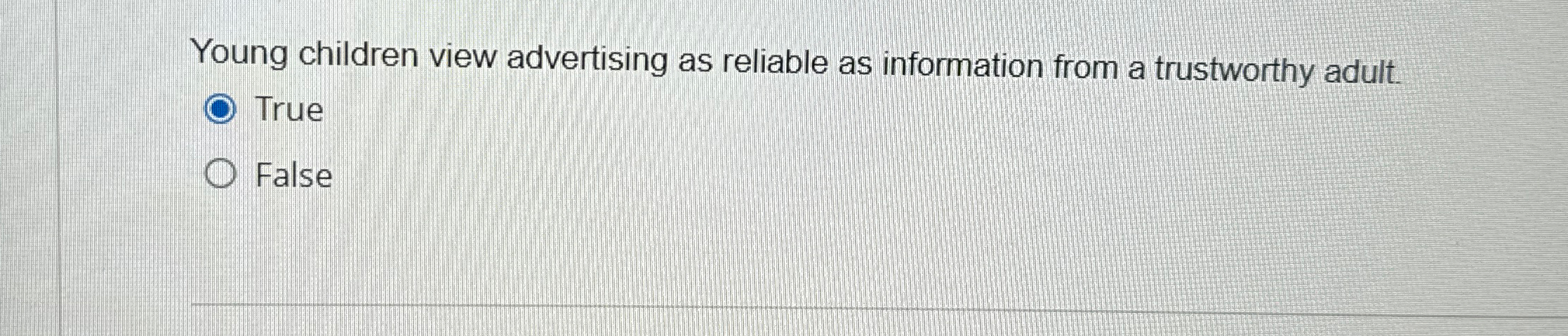 Solved Young children view advertising as reliable as | Chegg.com