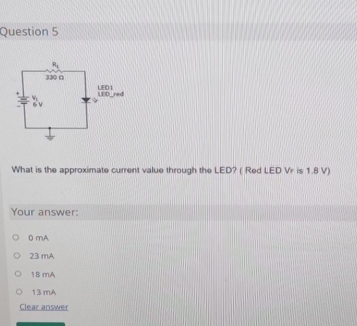 Solved Question 5\\nWhat is the approximate current value | Chegg.com