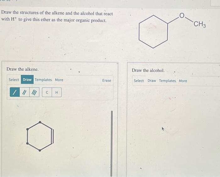 Solved Draw the structures of the alkene and the alcohol | Chegg.com