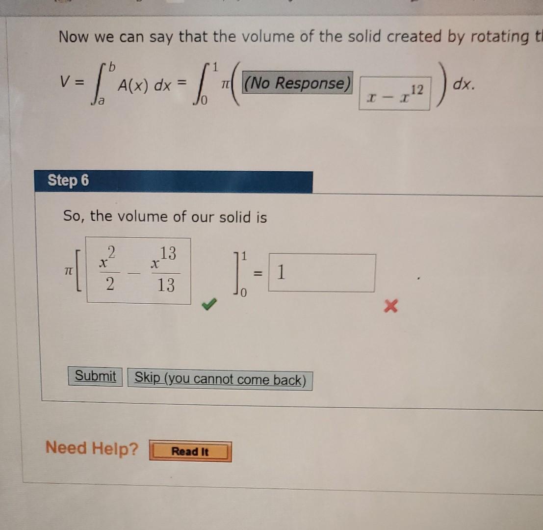 Solved Set up an integral representing the area A of the | Chegg.com