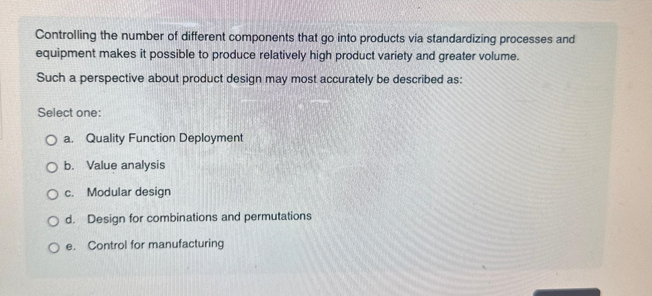 Solved Controlling the number of different components that | Chegg.com