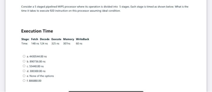 Solved Consider a 5 staged pipelined MipS processor where | Chegg.com