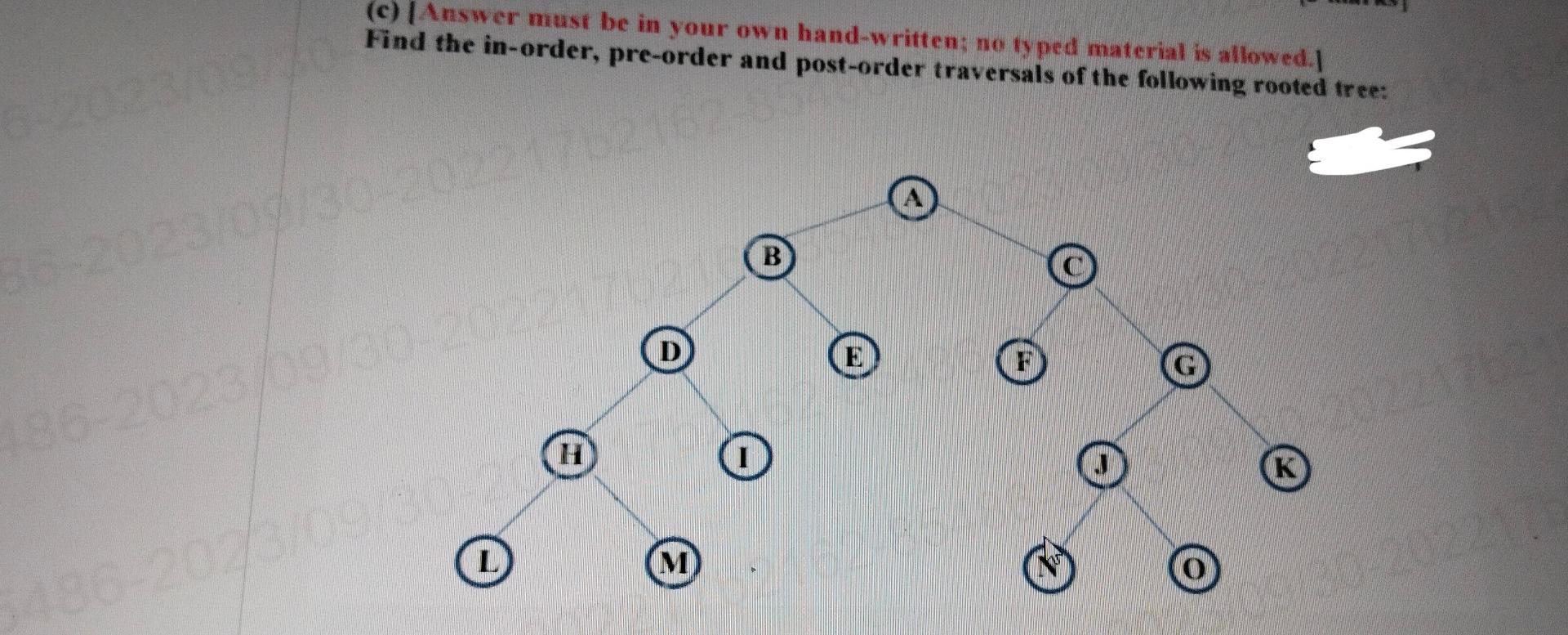 Solved (c) Answer must be in your own hand-written; no typed | Chegg.com