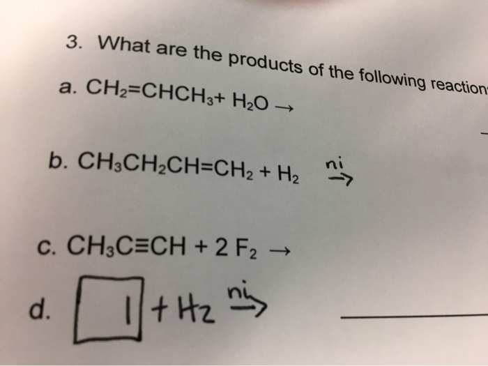 Solved 3. What are the products of the following reaction- | Chegg.com